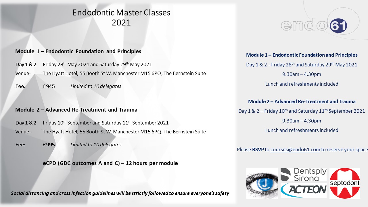 ENDO Master Classes May and September 2021 - Endo 61